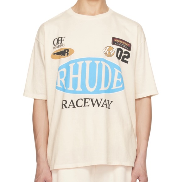 Rhude | Shirts | Rhude Raceway Tee Creamy Color Size S | Poshmark